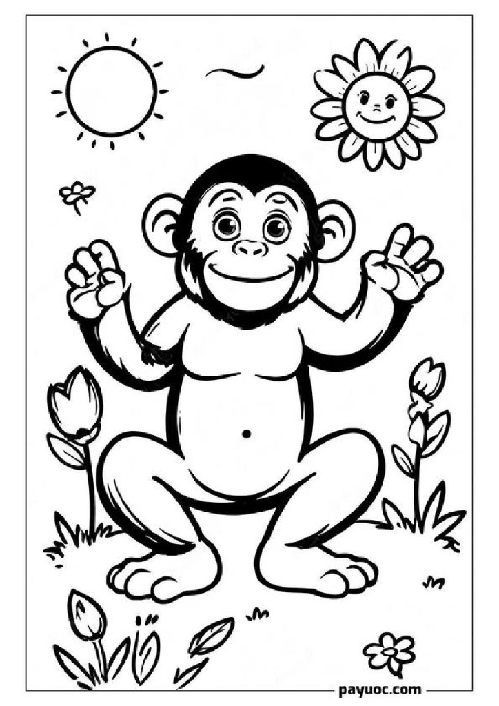 35+ Easy Ape Coloring Pages for Kids (FREE PDFs)