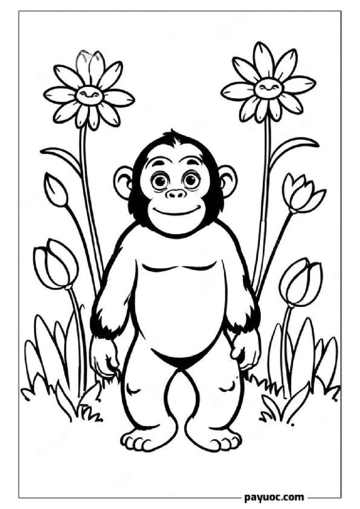35+ Easy Ape Coloring Pages for Kids (FREE PDFs)