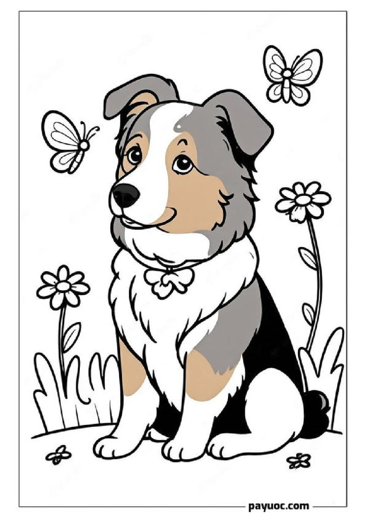35+ Australian Shepherd Coloring Pages (FREE PDFs)