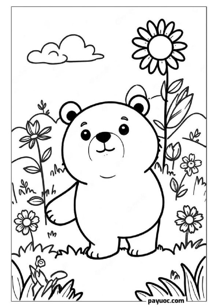 35+ Bear Coloring Pages for Kids (FREE PDFs)