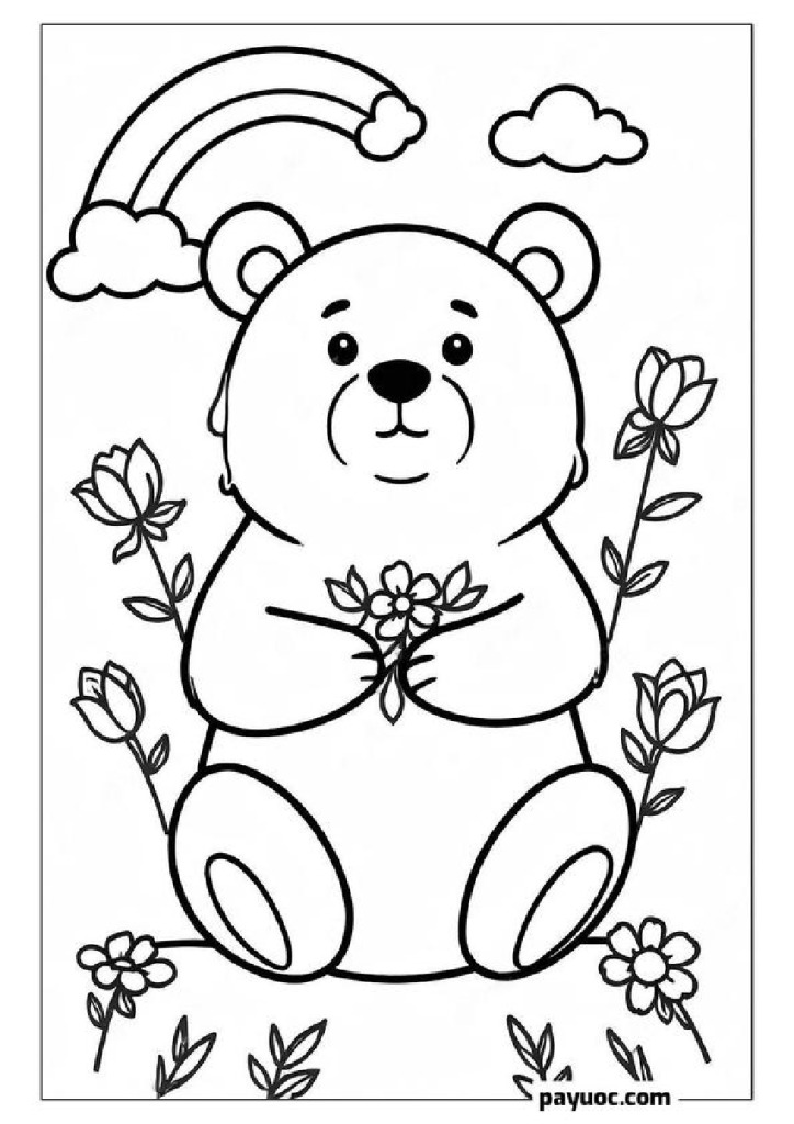 35+ Bear Coloring Pages for Kids (FREE PDFs)