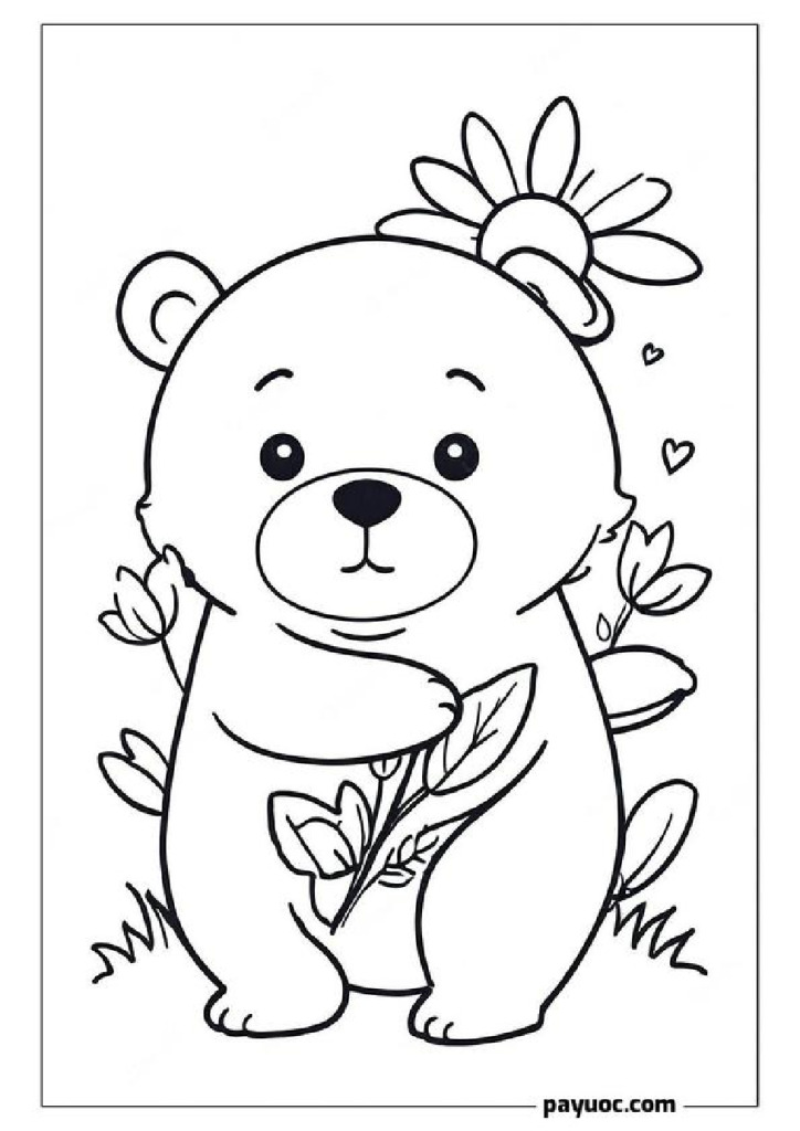35+ Bear Coloring Pages for Kids (FREE PDFs)