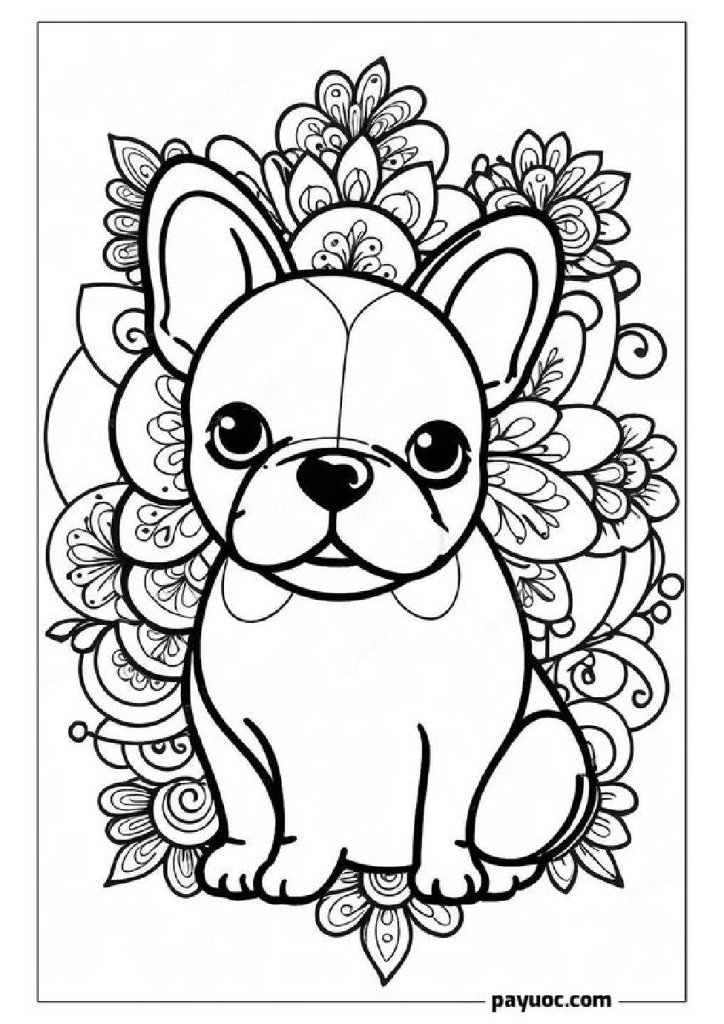 35+ Easy French Bulldog Mandala Coloring Pages (FREE PDFs)