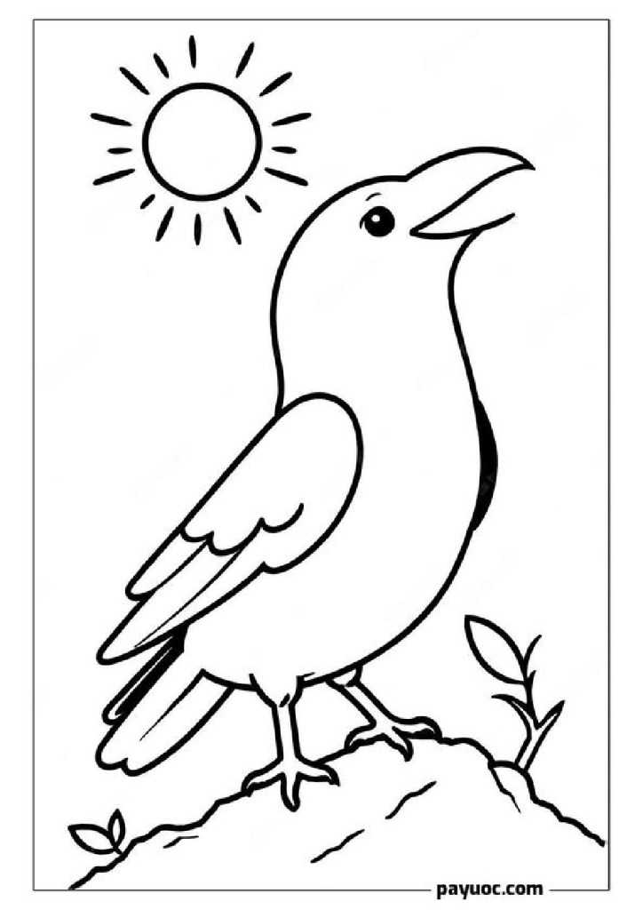 30+ Crow Coloring Sheets for Kids (FREE PDFs)