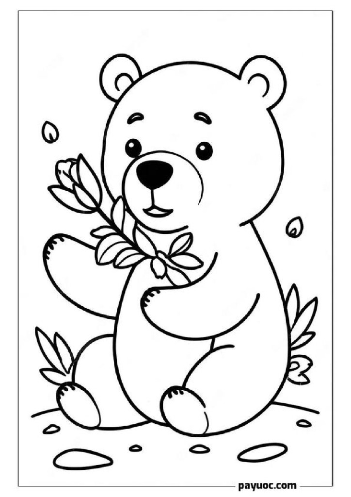 35+ Bear Coloring Pages for Kids (FREE PDFs)