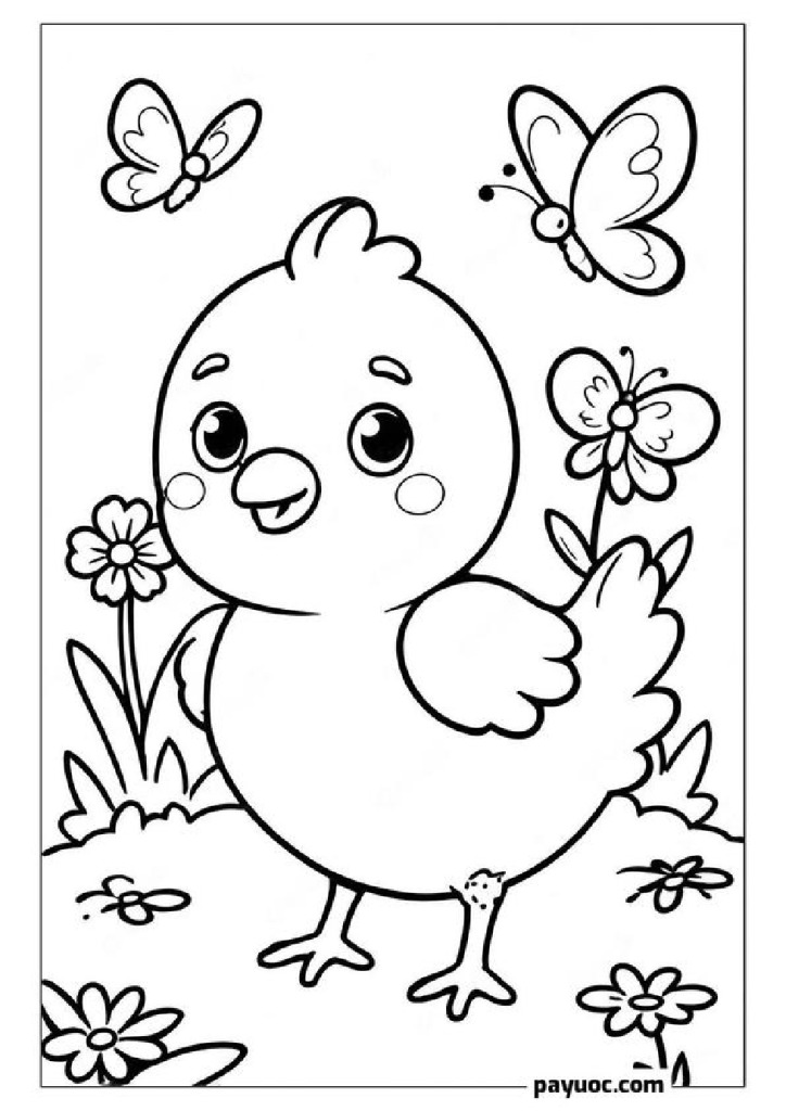 40+ Fun Chicken Coloring Pages for Kids (FREE PDFs)
