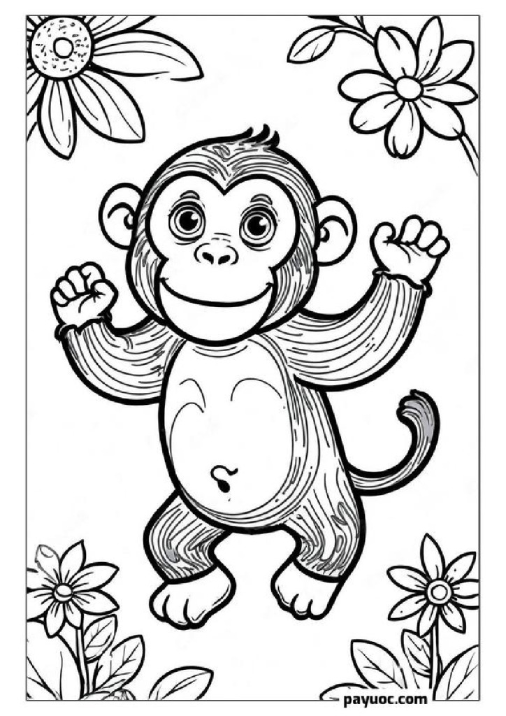 35+ Easy Ape Coloring Pages for Kids (FREE PDFs)