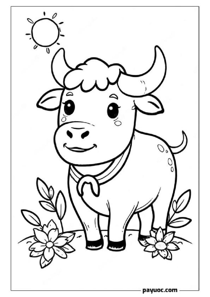 45+ Ox Coloring Pages for Kids (FREE PDFs)