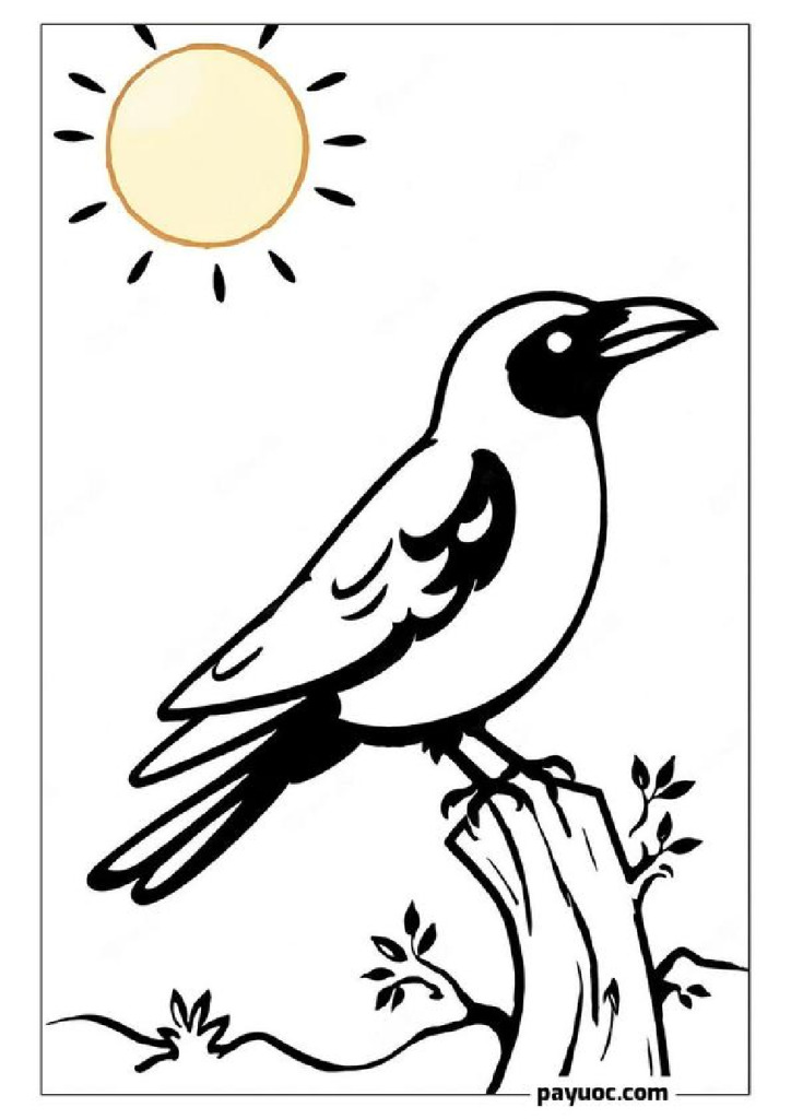 30+ Crow Coloring Sheets for Kids (FREE PDFs)