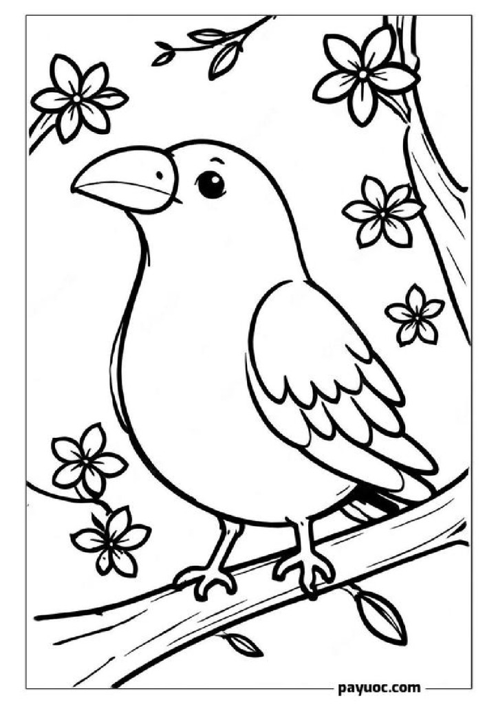 30+ Crow Coloring Sheets for Kids (FREE PDFs)