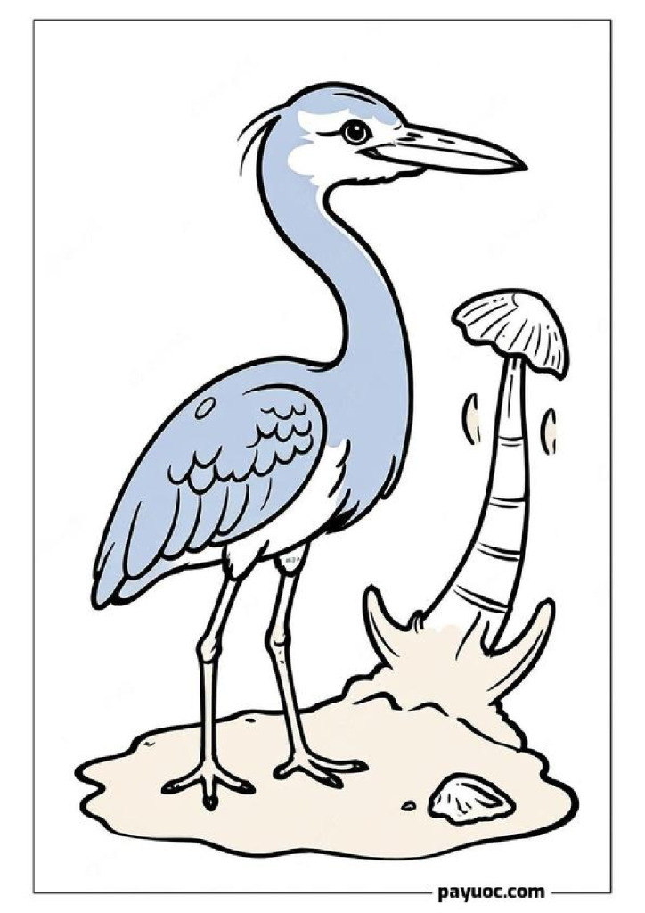 40+ Great Blue Heron Coloring Pages (FREE PDFs)