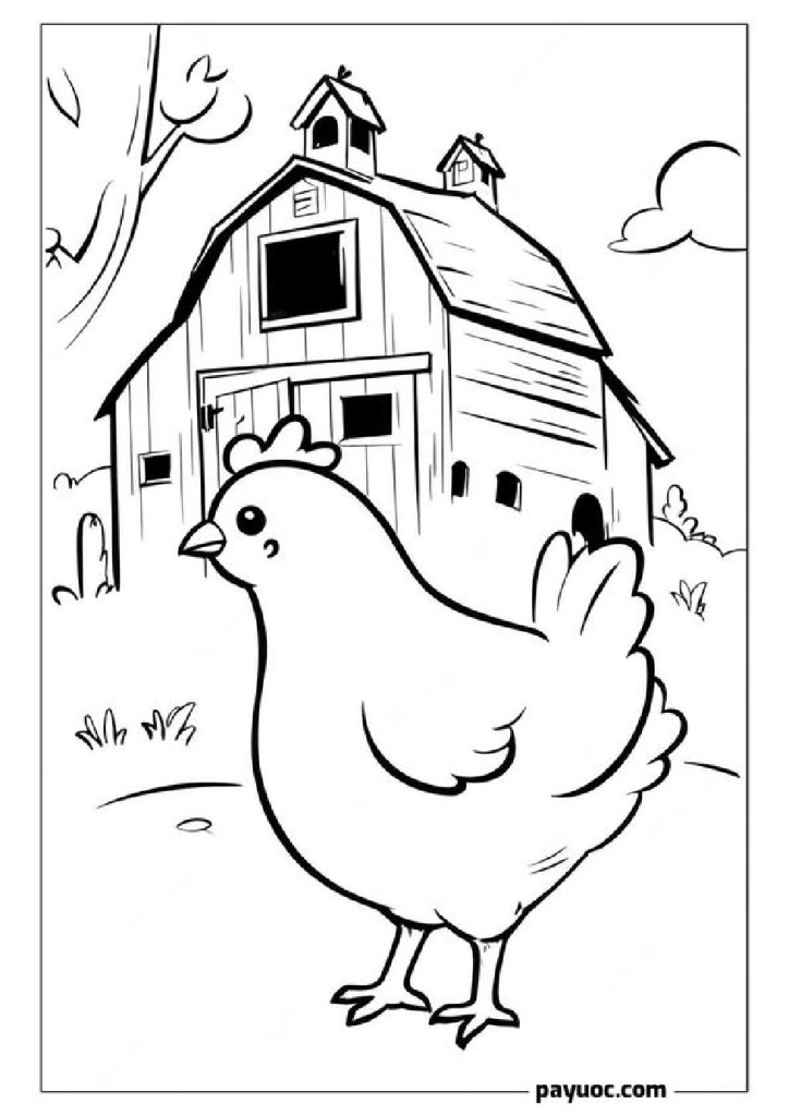 40+ Fun Chicken Coloring Pages for Kids (FREE PDFs)