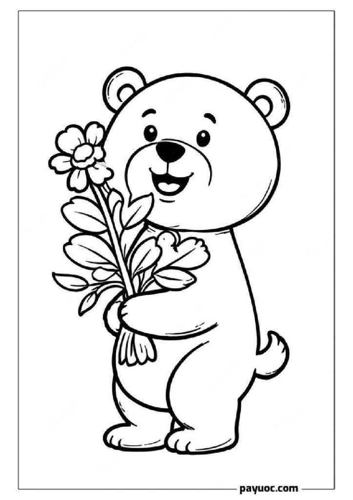 35+ Bear Coloring Pages for Kids (FREE PDFs)