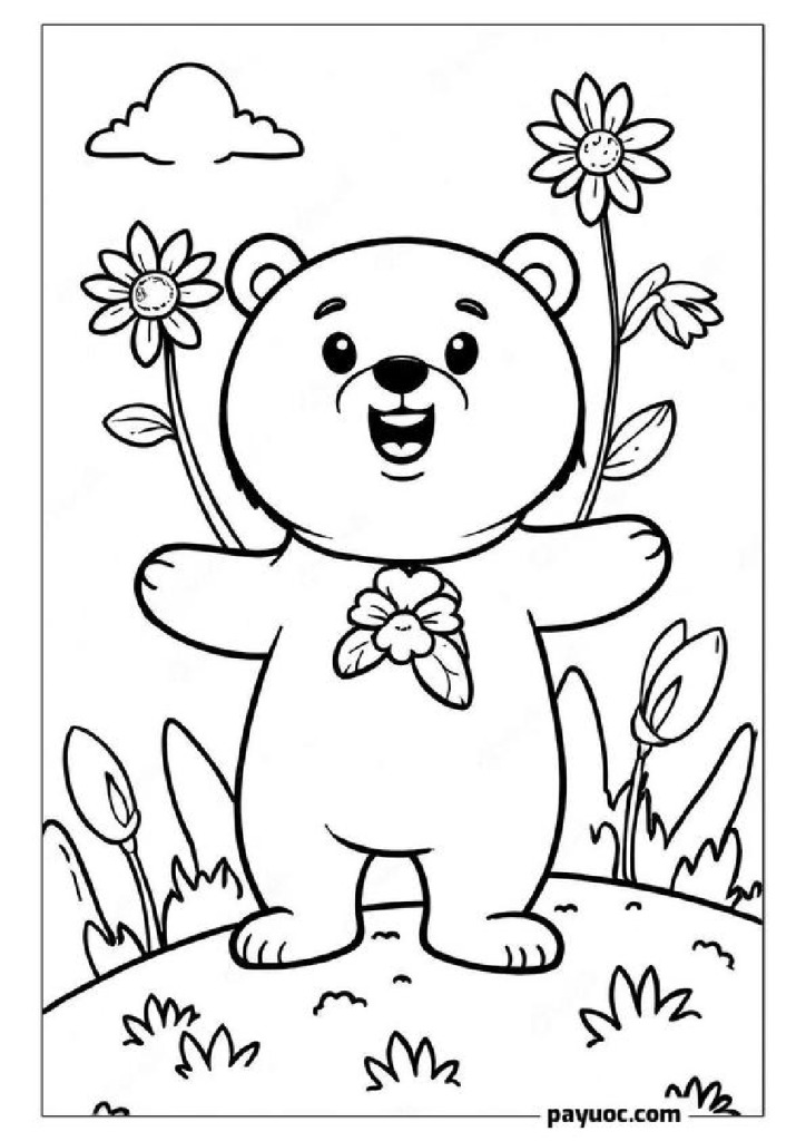 35+ Bear Coloring Pages for Kids (FREE PDFs)