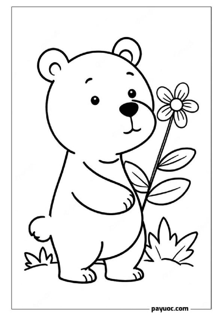 35+ Bear Coloring Pages for Kids (FREE PDFs)