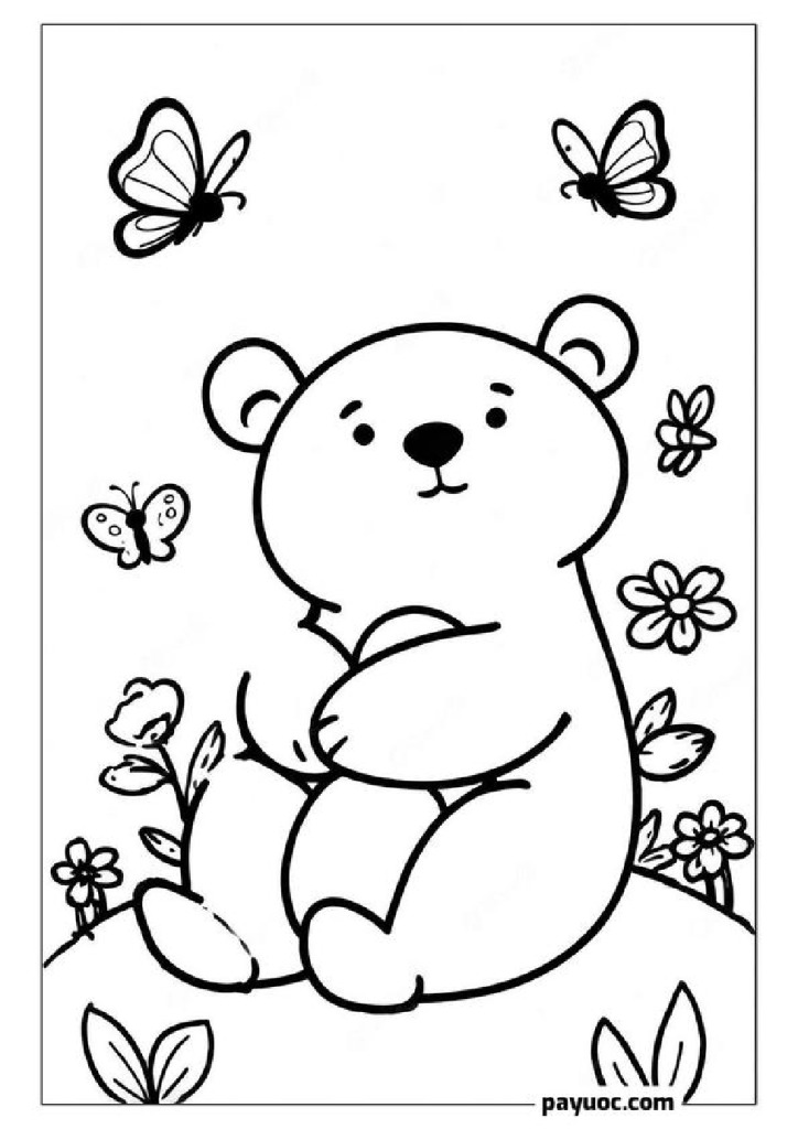 35+ Bear Coloring Pages for Kids (FREE PDFs)