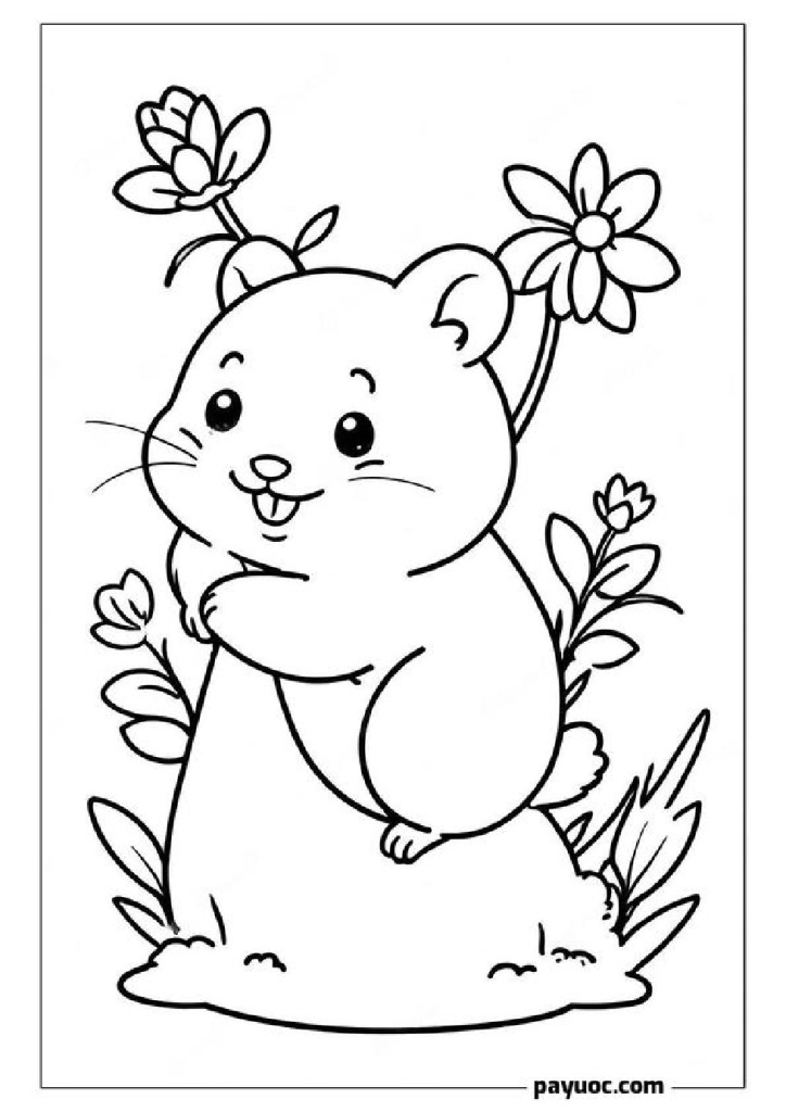 40+ Hamster Coloring Pages for Kids (FREE PDFs)
