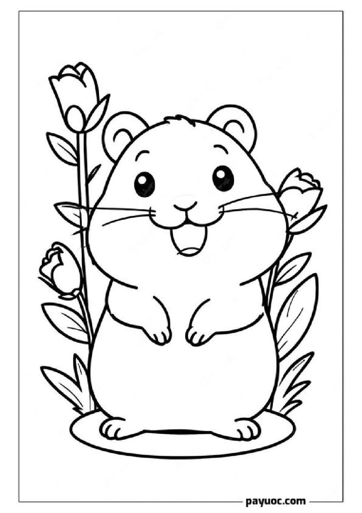 40+ Hamster Coloring Pages for Kids (FREE PDFs)