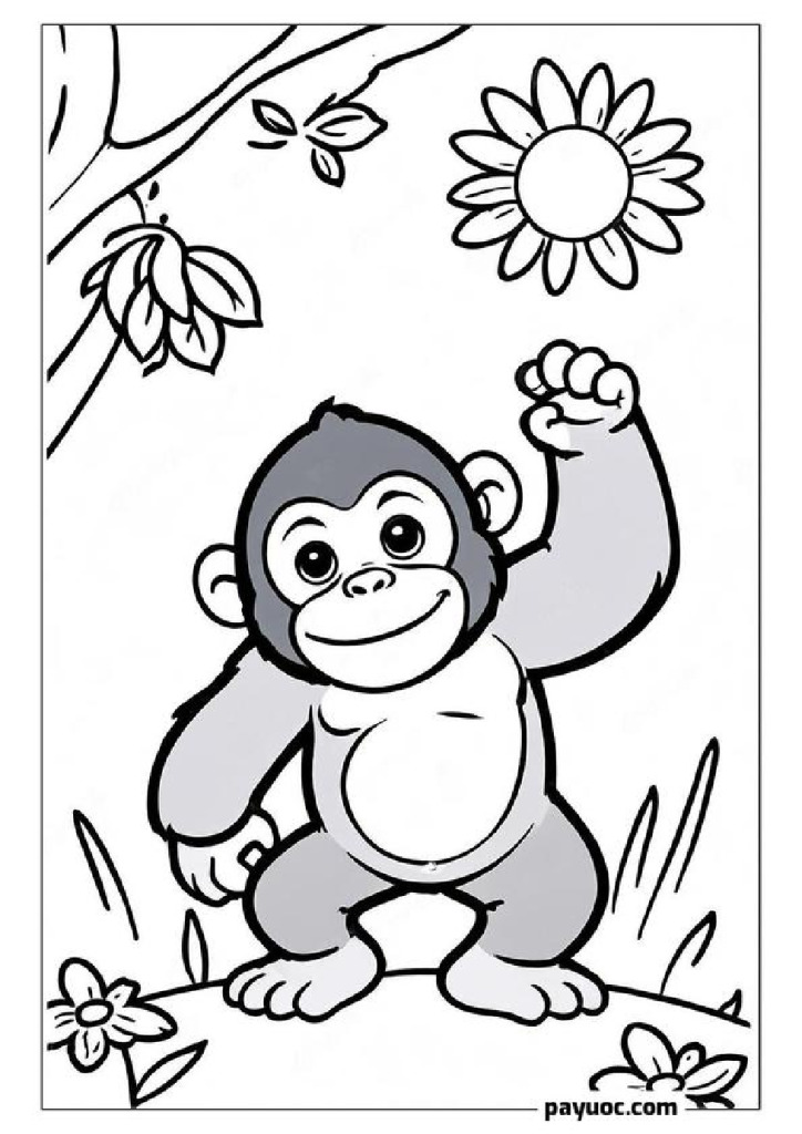 35+ Easy Ape Coloring Pages for Kids (FREE PDFs)