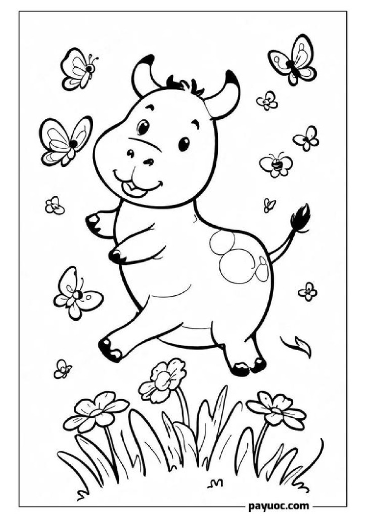 45+ Cattle Coloring Pages for Kids (FREE PDFs)
