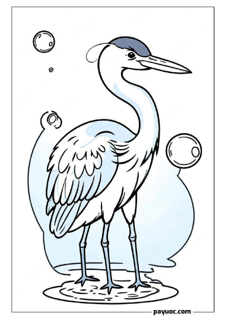 40+ Great Blue Heron Coloring Pages (FREE PDFs)