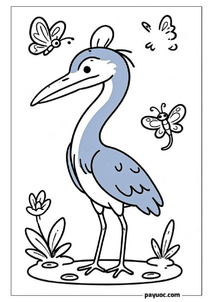 40+ Great Blue Heron Coloring Pages (FREE PDFs)