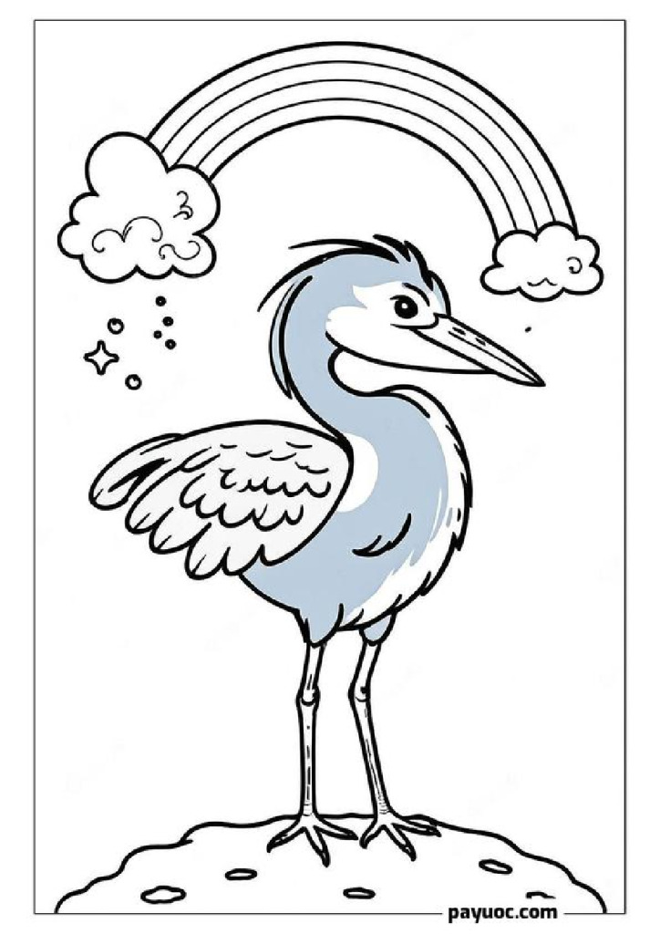 40+ Great Blue Heron Coloring Pages (FREE PDFs)