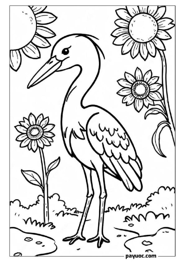 40+ Great Blue Heron Coloring Pages (FREE PDFs)
