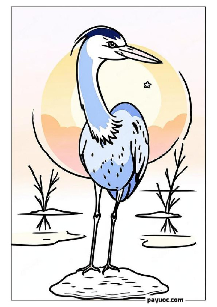 40+ Great Blue Heron Coloring Pages (FREE PDFs)