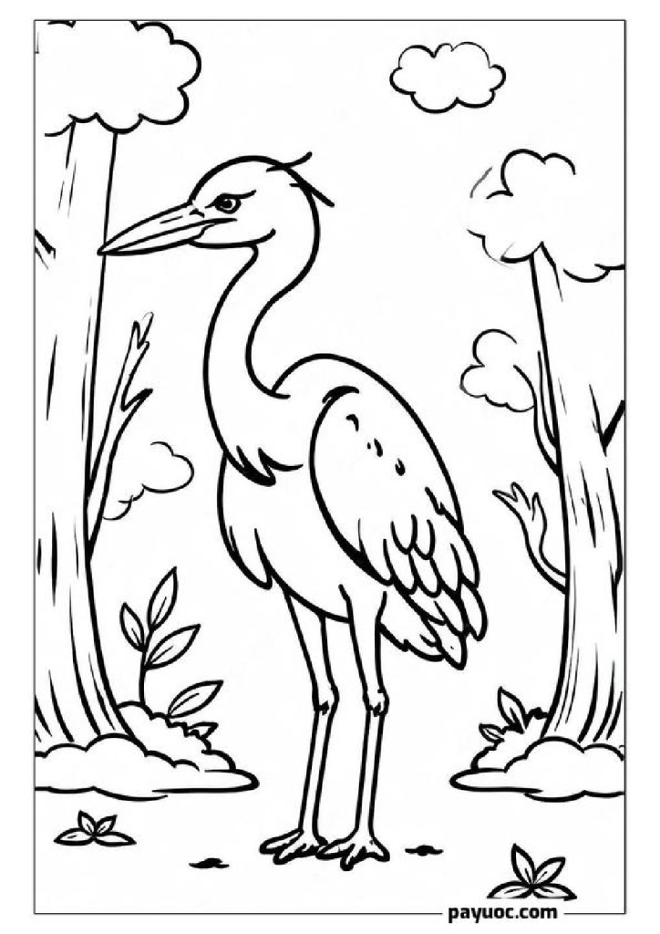 40+ Great Blue Heron Coloring Pages (FREE PDFs)
