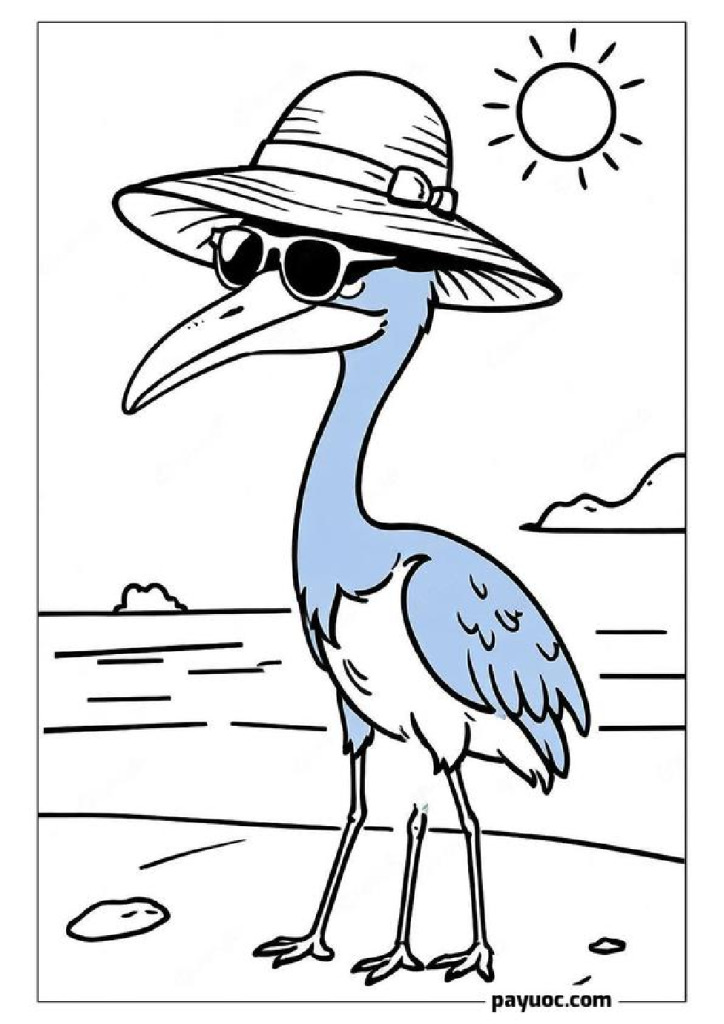 40+ Great Blue Heron Coloring Pages (FREE PDFs)