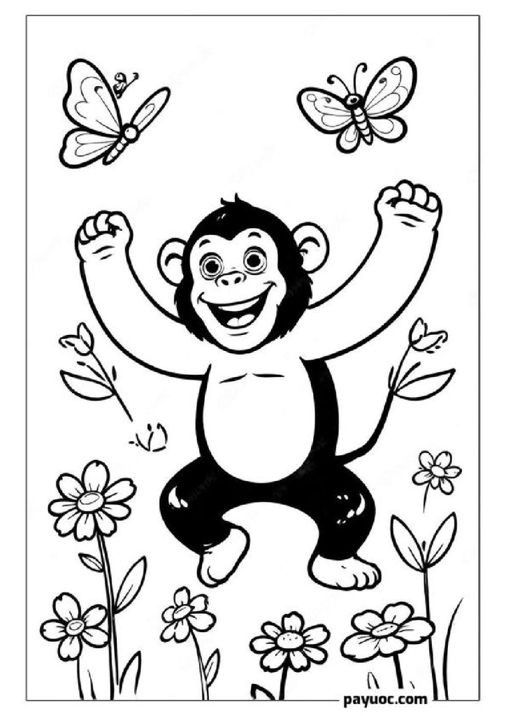 35+ Easy Ape Coloring Pages for Kids (FREE PDFs)