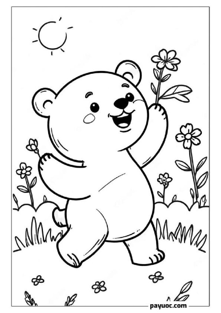 35+ Bear Coloring Pages for Kids (FREE PDFs)