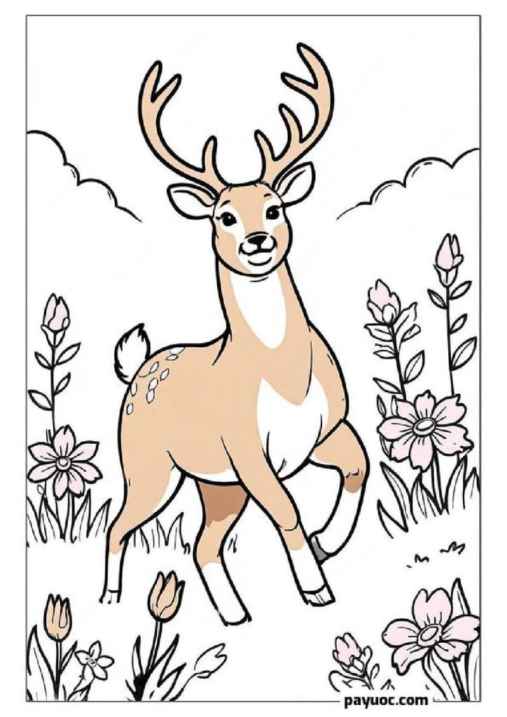 45+ Buck Coloring Pages for Kids (FREE PDFs)