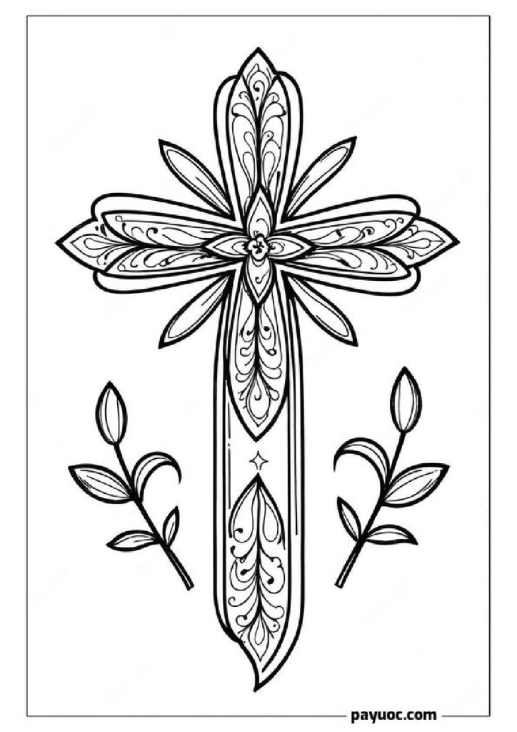 25+ Cross with Mandalas Coloring Pages (FREE PDFs)