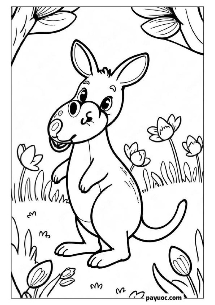 40+ Kangaroo Coloring Pages for Kids (FREE PDFs)