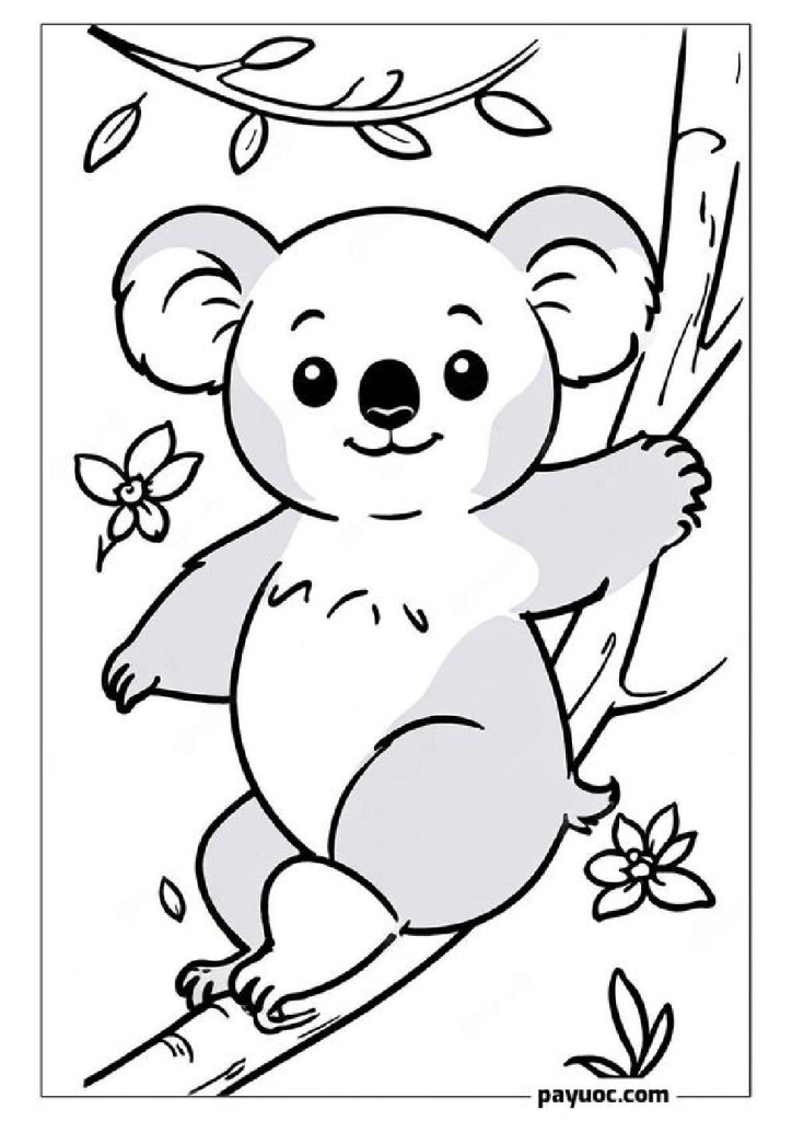 40+ Koala Bear Coloring Pages for Kids (FREE PDFs)