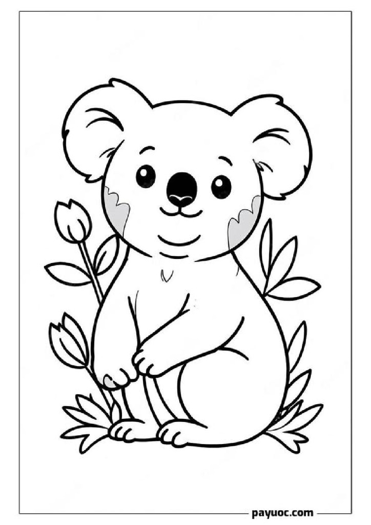 40+ Koala Bear Coloring Pages for Kids (FREE PDFs)