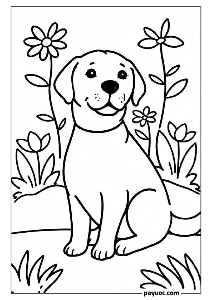 25+ Labrador Coloring Pages for Kids (FREE PDFs)