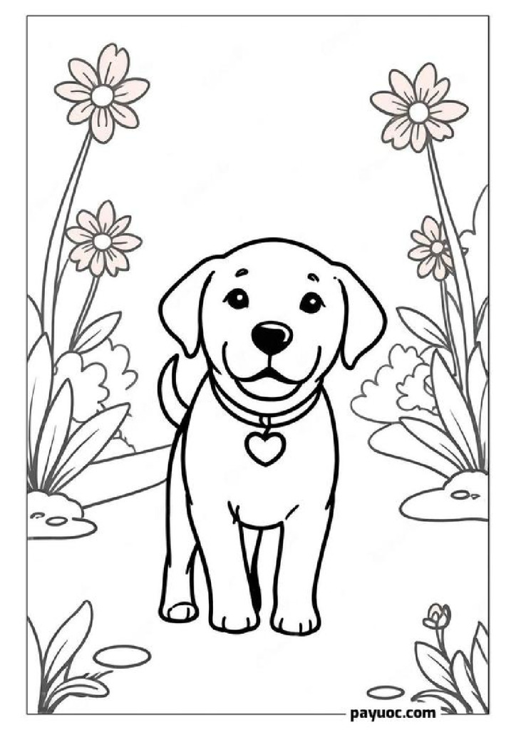 25+ Labrador Coloring Pages for Kids (FREE PDFs)