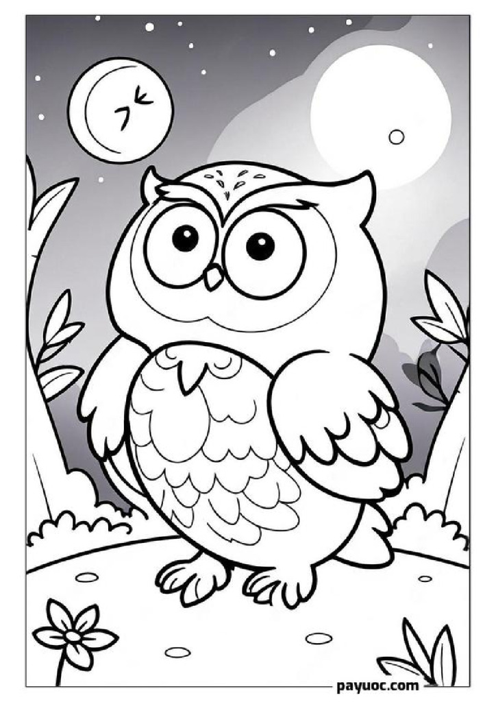 45+ Owl Coloring Pages for Kids (FREE PDFs)