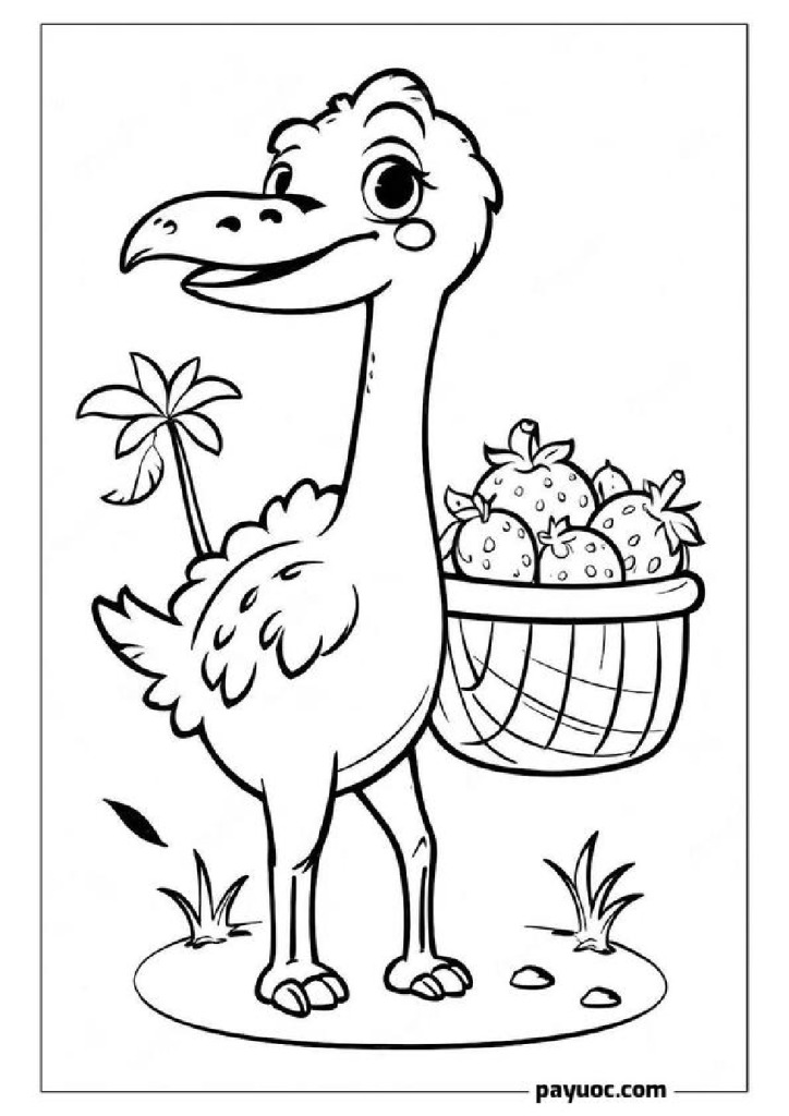 35+ Ostrich Coloring Pages (FREE PDFs)