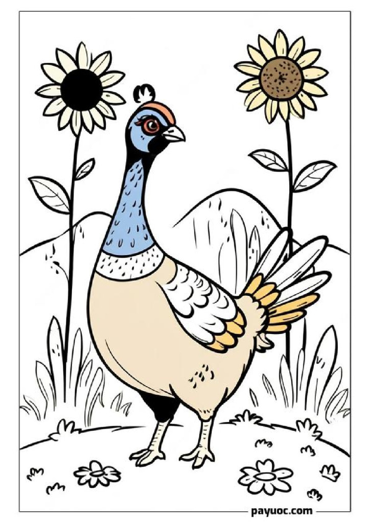 40+ Pheasant Coloring Pages for Kids (FREE PDFs)