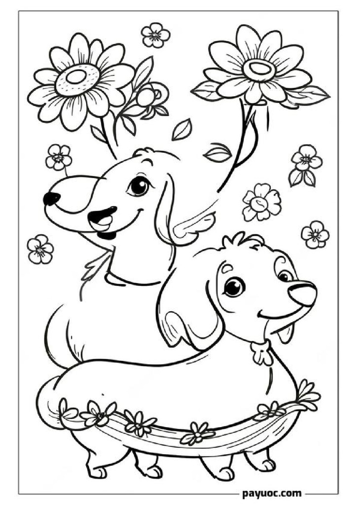 30+ Weiner Dog Coloring Pages for Kids (FREE PDFs)