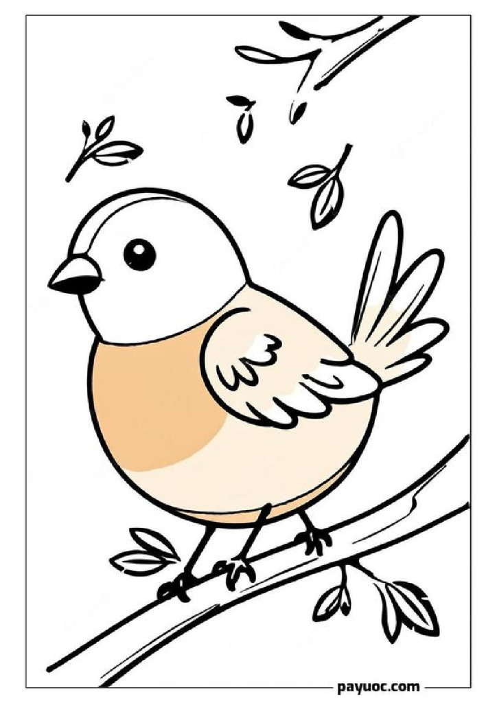30+ Sparrow Coloring Pages for Kids (FREE PDFs)
