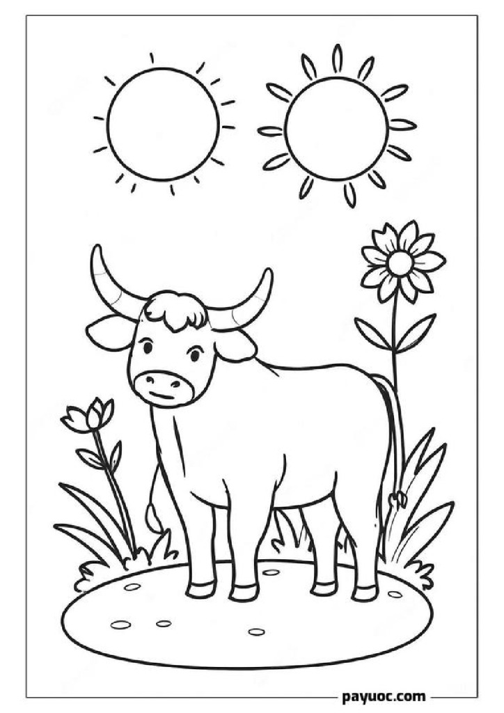 45+ Ox Coloring Pages for Kids (FREE PDFs)